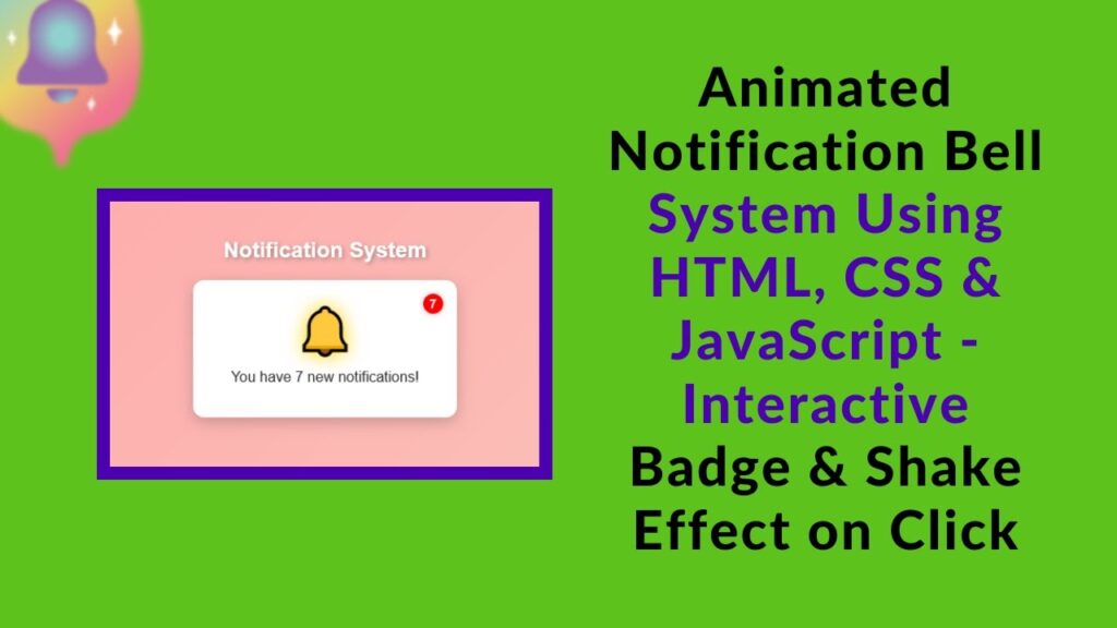 Animated Notification Bell with HTML, CSS, and JavaScript - Madras Academy