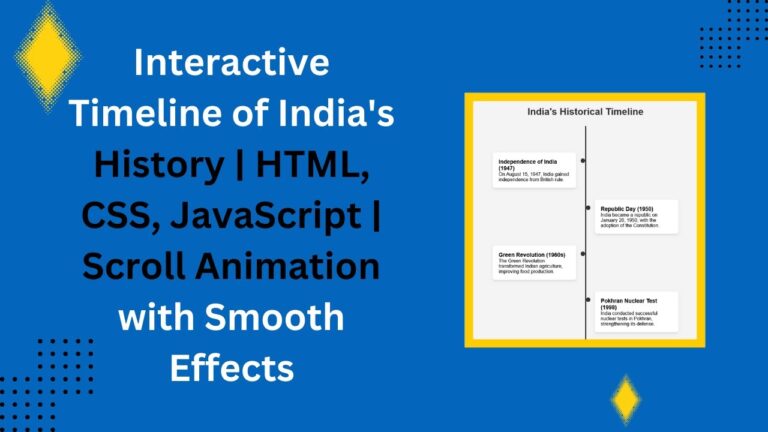 Create an Interactive Timeline with HTML, CSS, and JavaScript - Madras ...