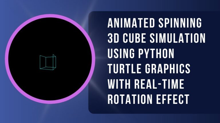 Create a Spinning 3D Cube Animation with Python Turtle - Madras Academy