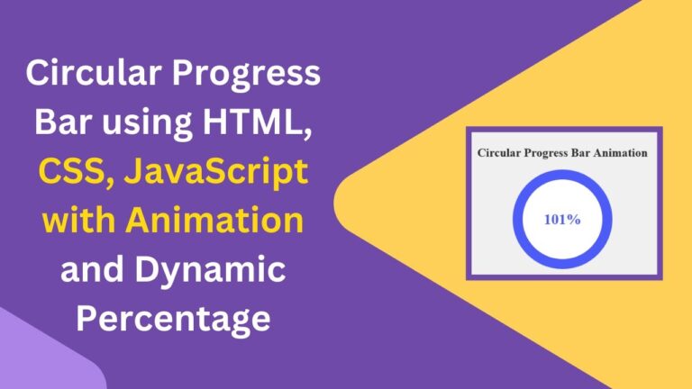 How to Create a Circular Progress Bar with HTML, CSS, and JavaScript ...