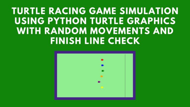 Create a Fun Turtle Racing Game with Python Turtle - Madras Academy